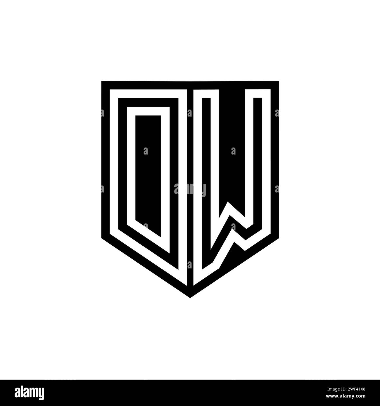 Initial dw logo hi-res stock photography and images - Alamy