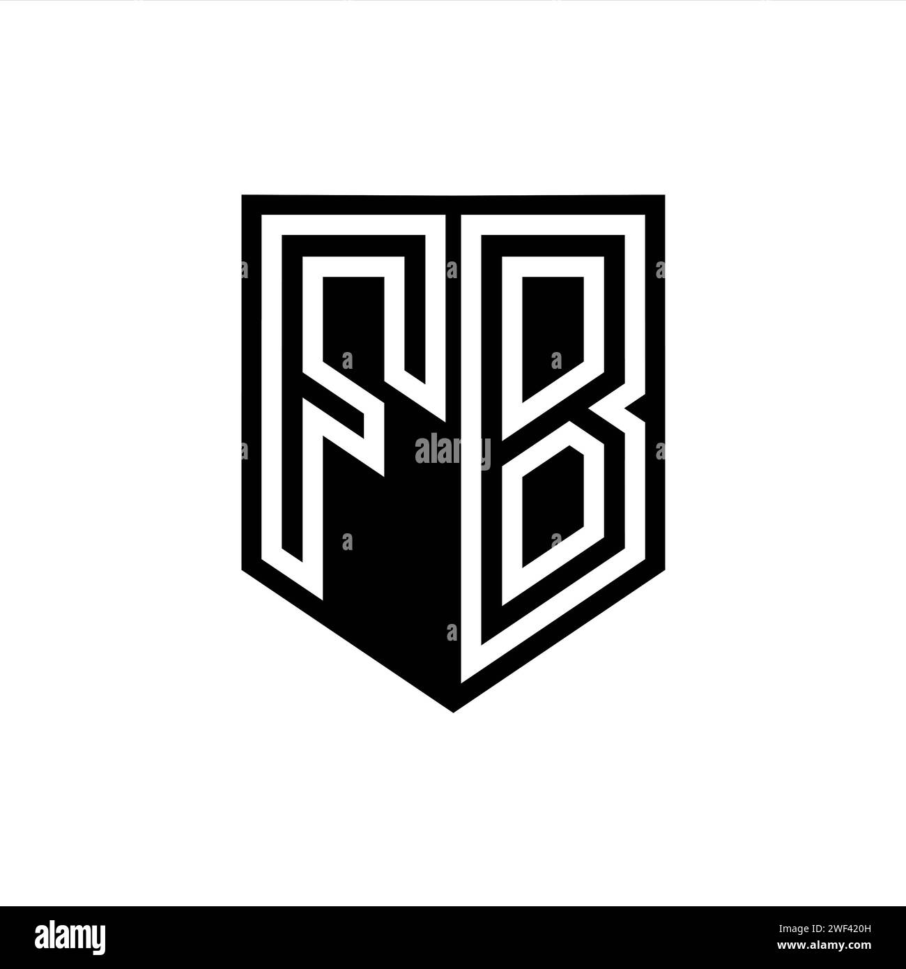 Letter fb logo Black and White Stock Photos & Images - Alamy