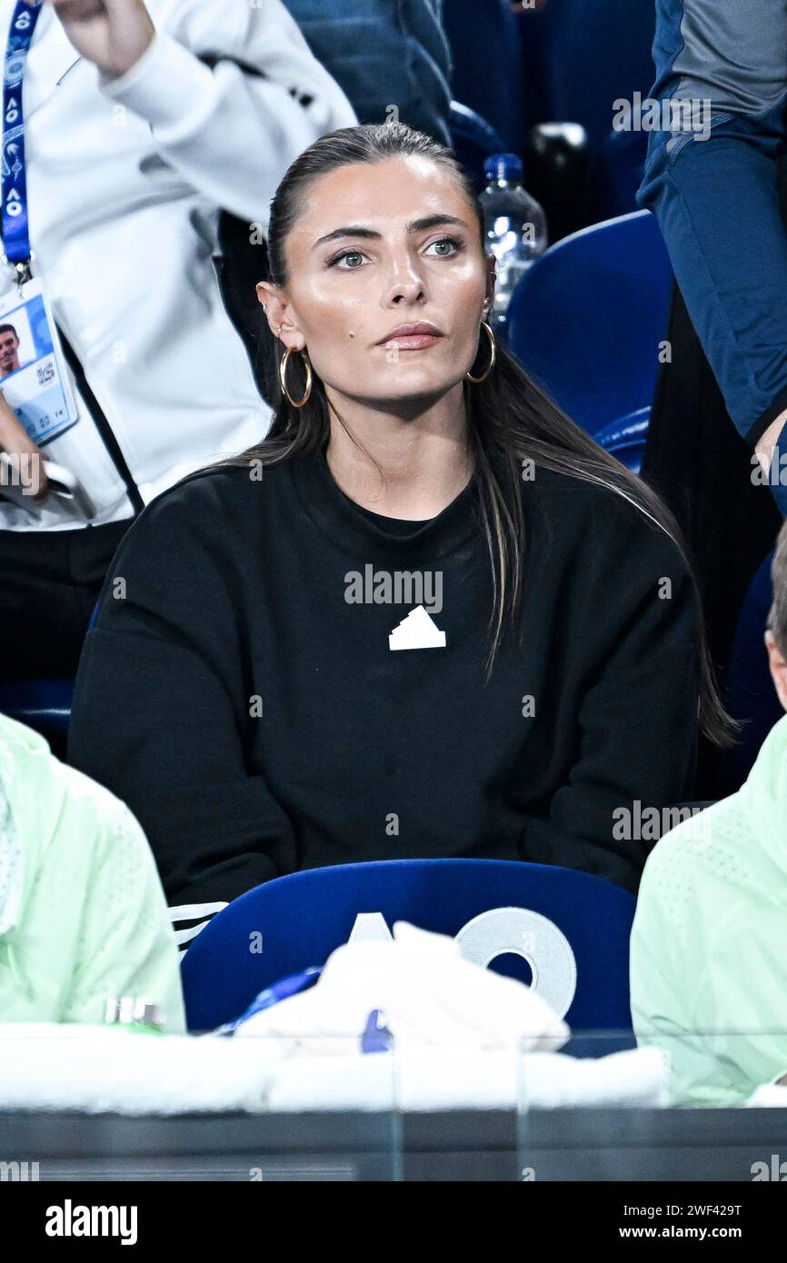 Melbourne, Australie. 26th Jan, 2024. Sophia Thomalla girlfriend of Sascha Alexander Zverev in ...