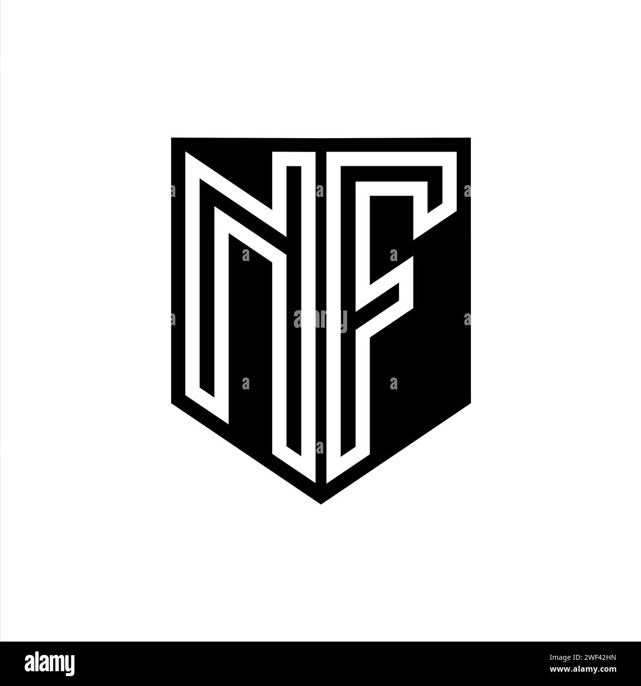 Nf logo concept design hi-res stock photography and images - Alamy