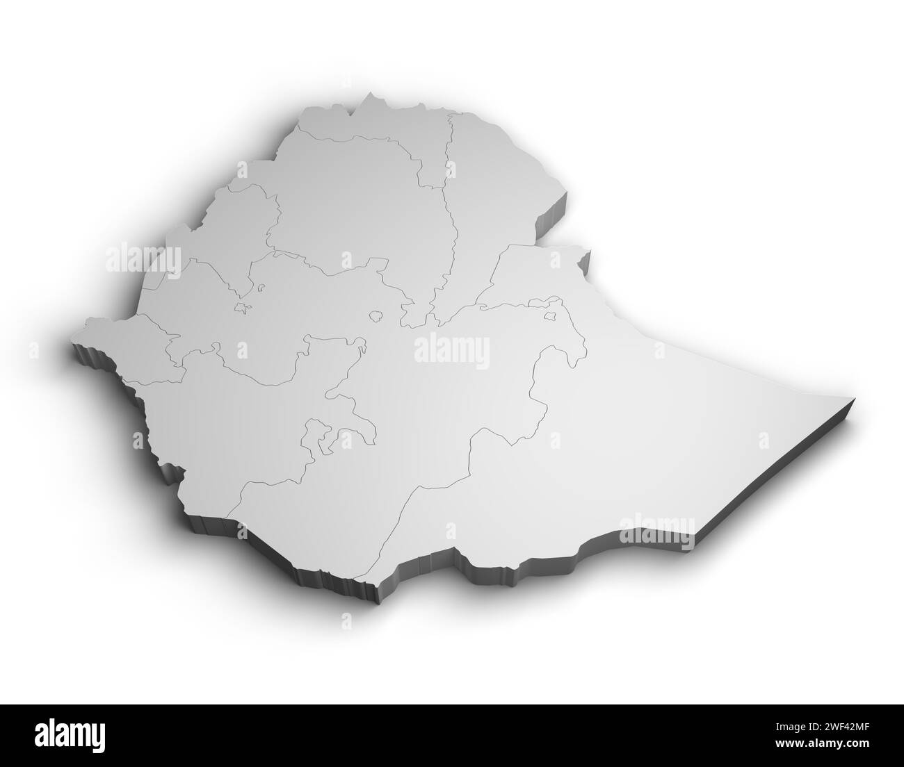 Ethiopia 3d isometric map hi-res stock photography and images - Alamy