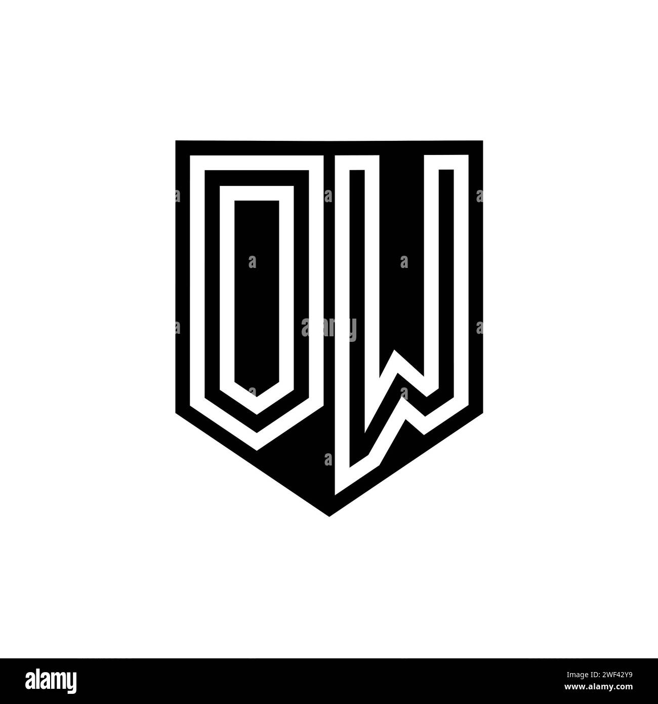 Ow monogram hi-res stock photography and images - Alamy