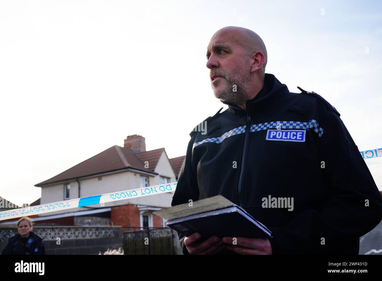 Bristol Commander Supt Mark Runacres speaks to the media at the scene ...