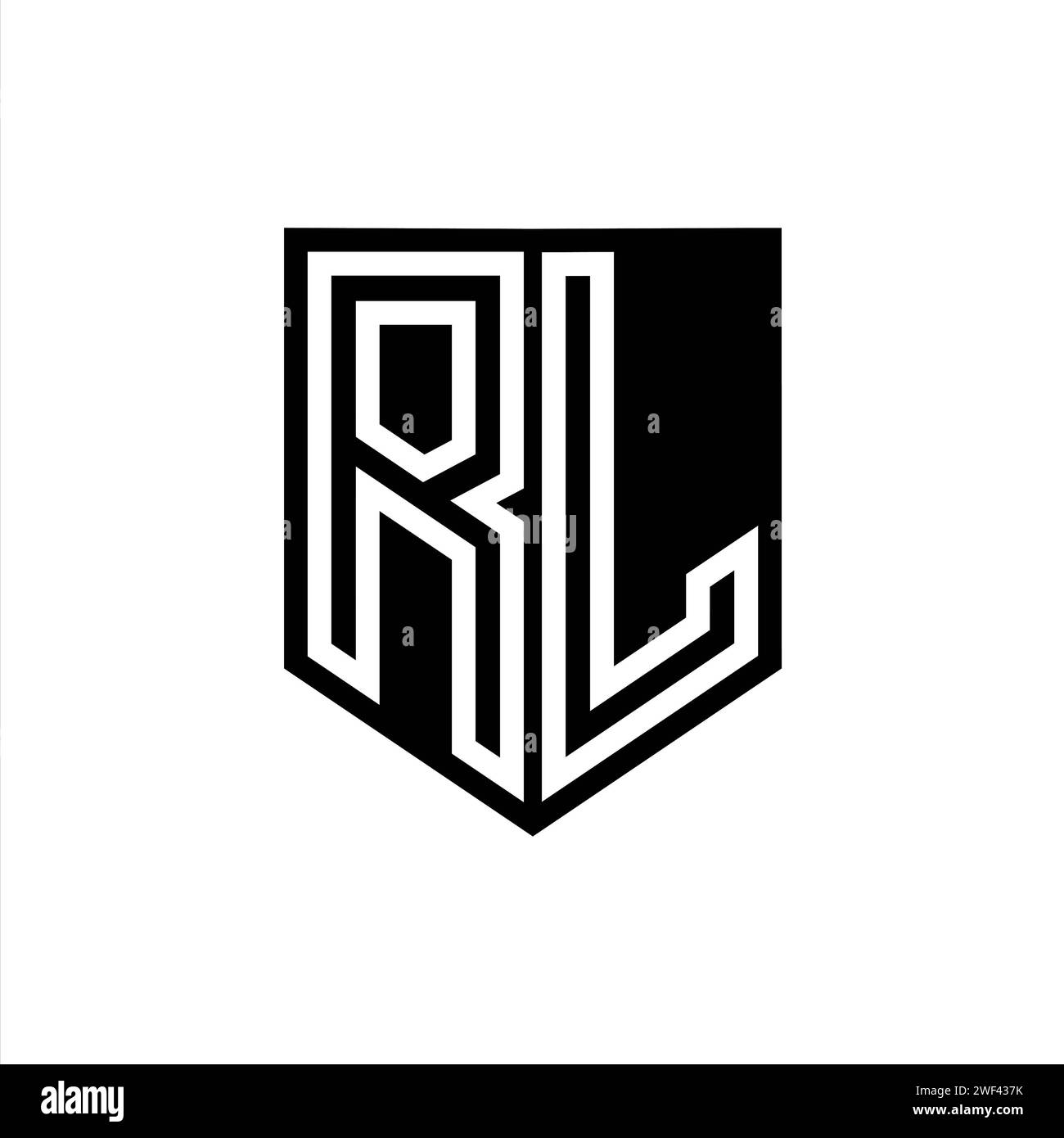 Rl letter logo Black and White Stock Photos & Images - Alamy