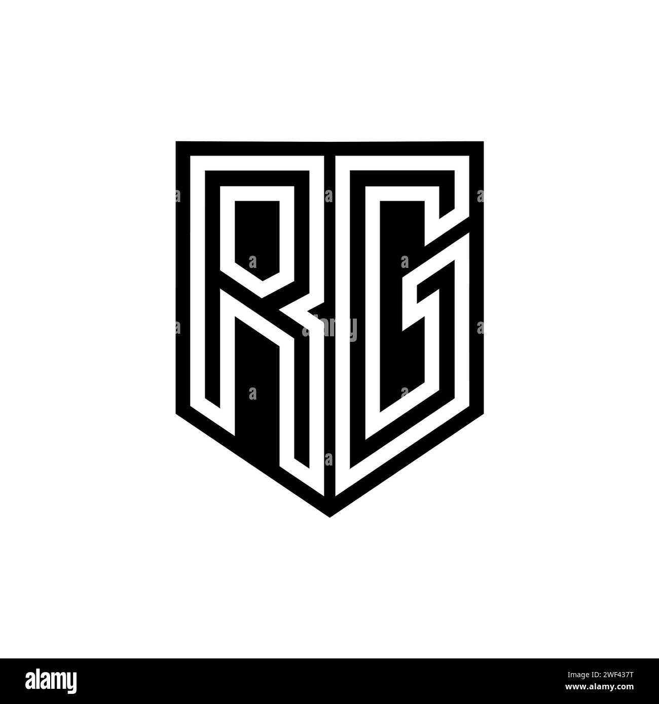 Rg modern logo Black and White Stock Photos & Images - Alamy