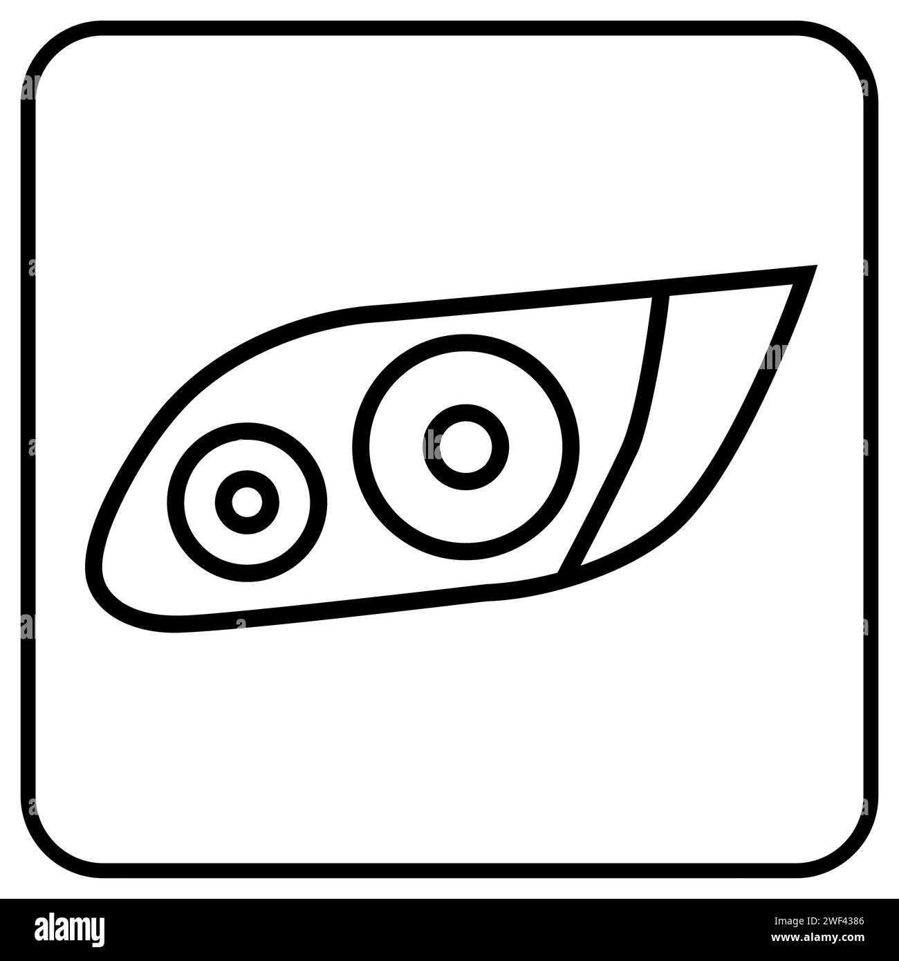 Car headlights vector icon for web or app button Stock Vector Image ...