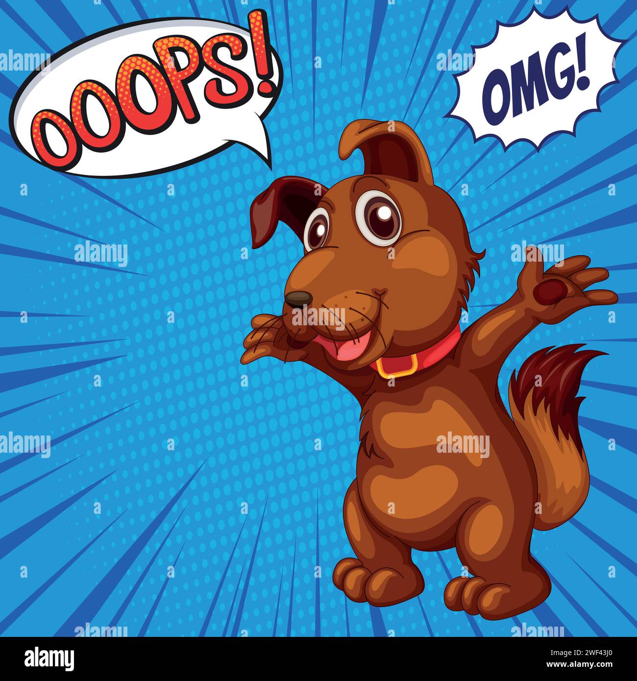 funny dog pop art style vector image Stock Vector Image & Art - Alamy