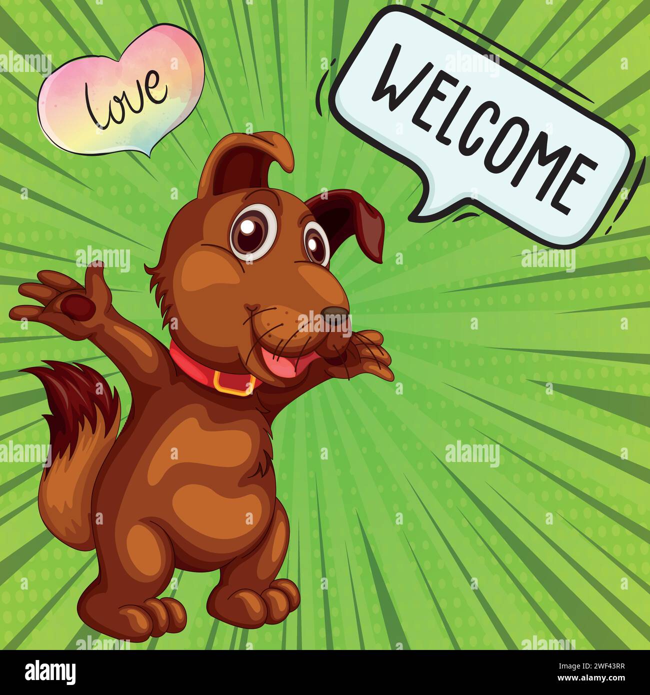funny dog pop art style vector image Stock Vector Image & Art - Alamy
