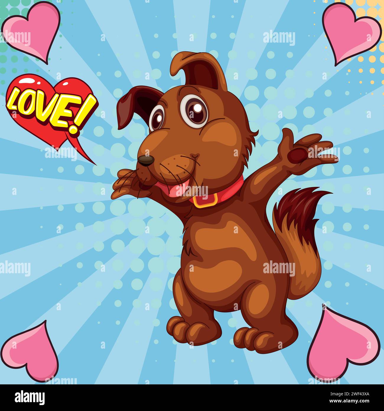 funny dog pop art style vector image Stock Vector Image & Art - Alamy