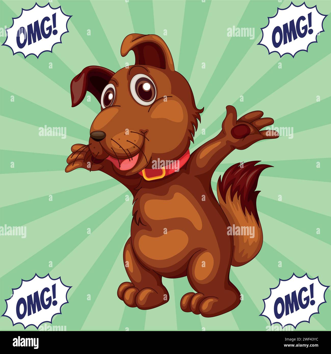 funny dog pop art style vector image Stock Vector Image & Art - Alamy