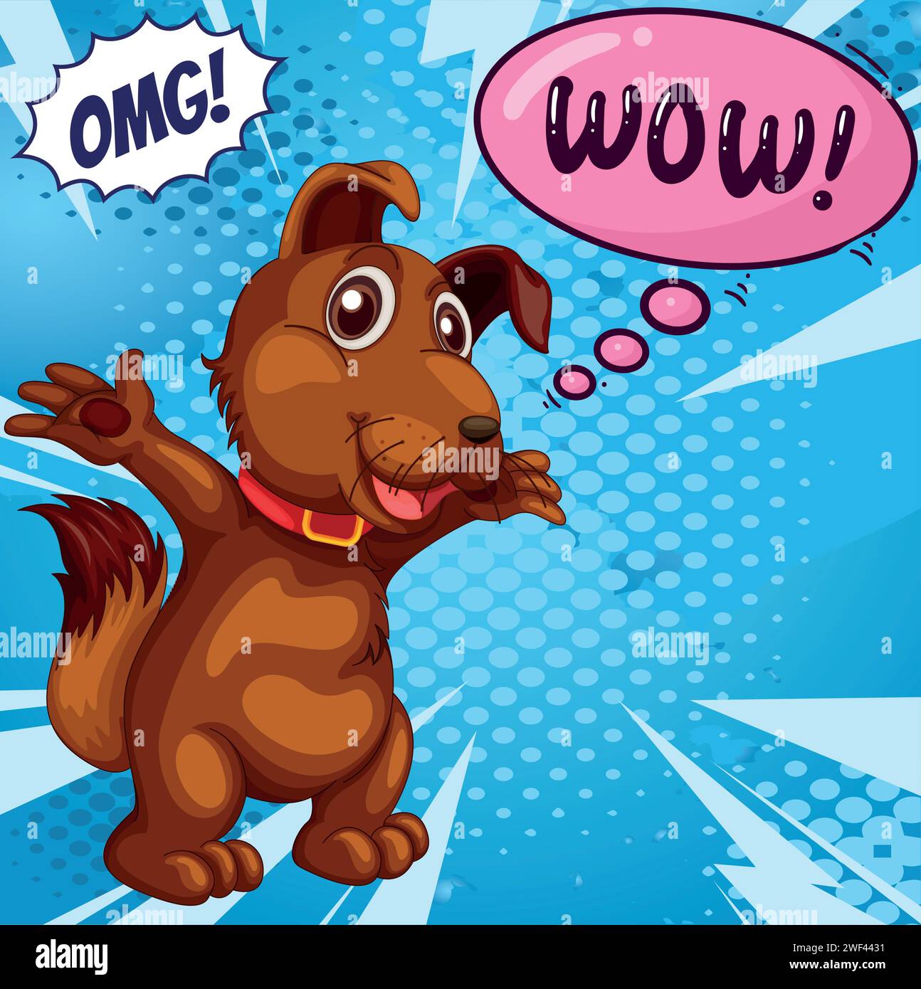 funny dog pop art style vector image Stock Vector Image & Art - Alamy