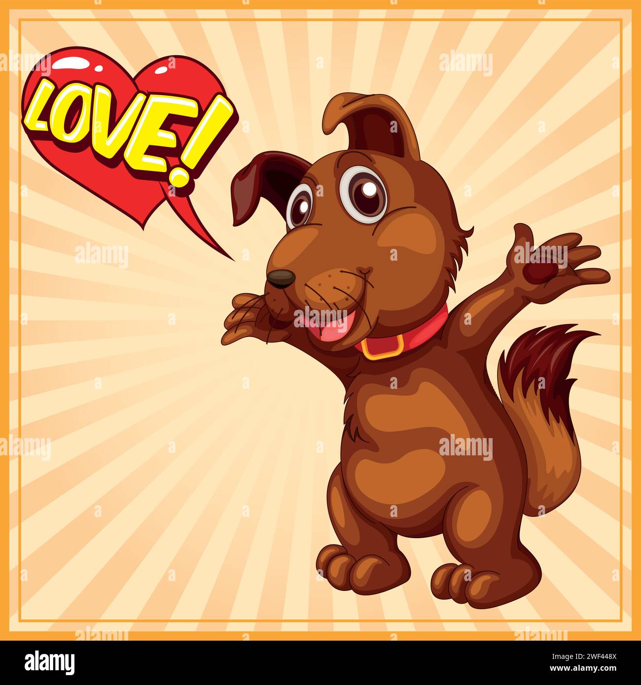 funny dog pop art style vector image Stock Vector Image & Art - Alamy