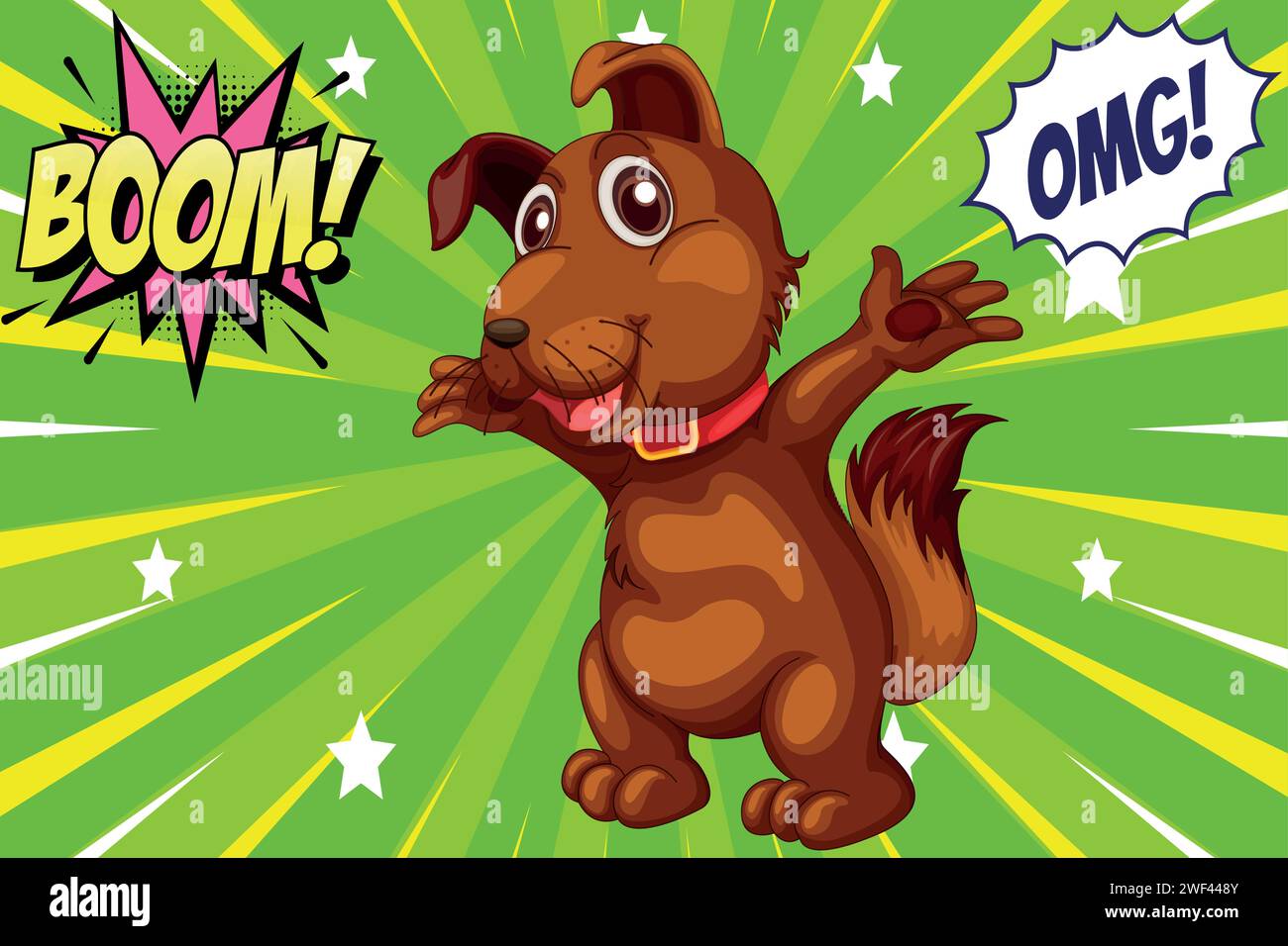 funny dog pop art style vector image Stock Vector Image & Art - Alamy
