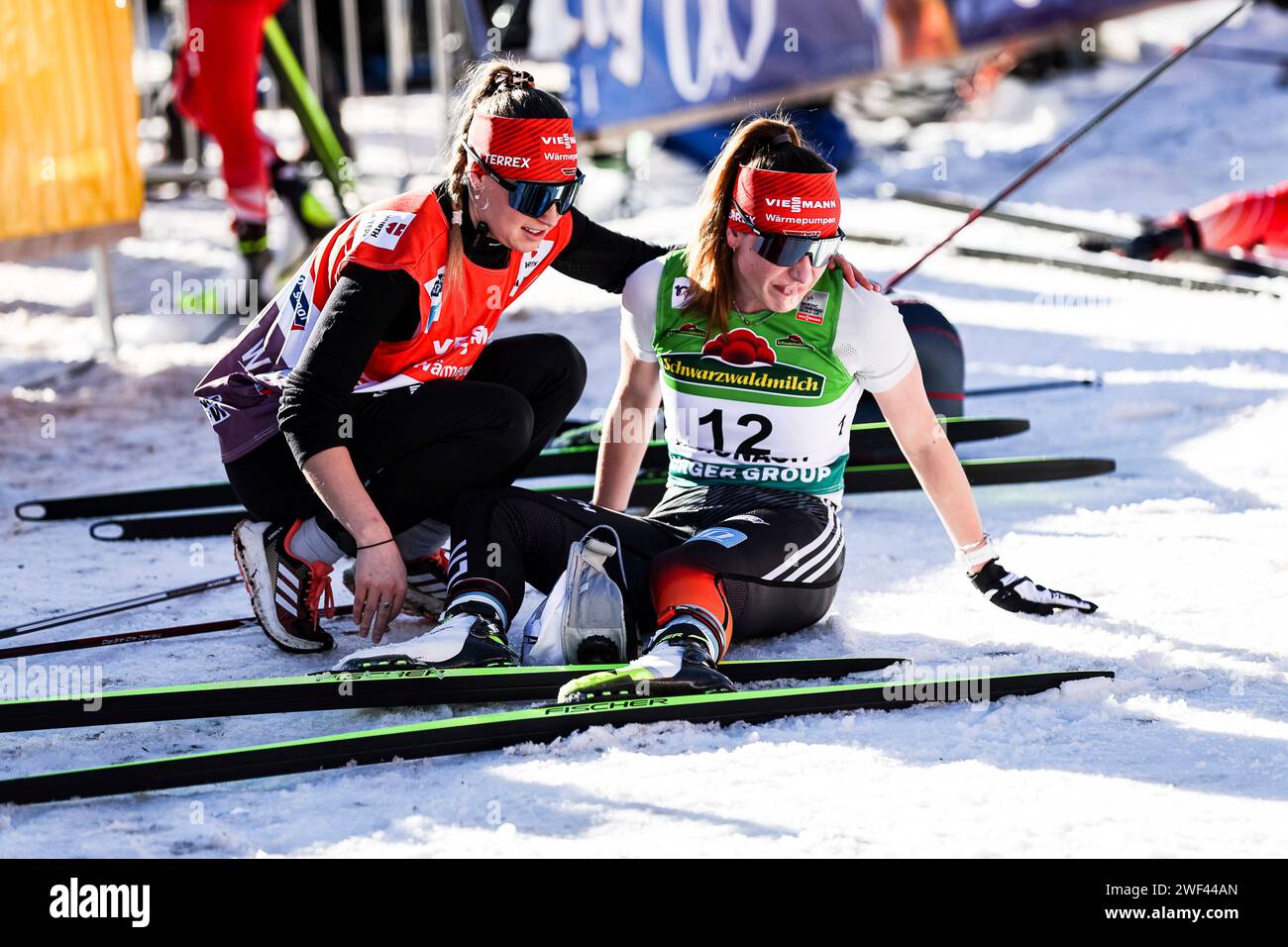 Schonach, Deutschland. 28th Jan, 2024. Jenny Nowak 8.Platz hier im Ziel ...