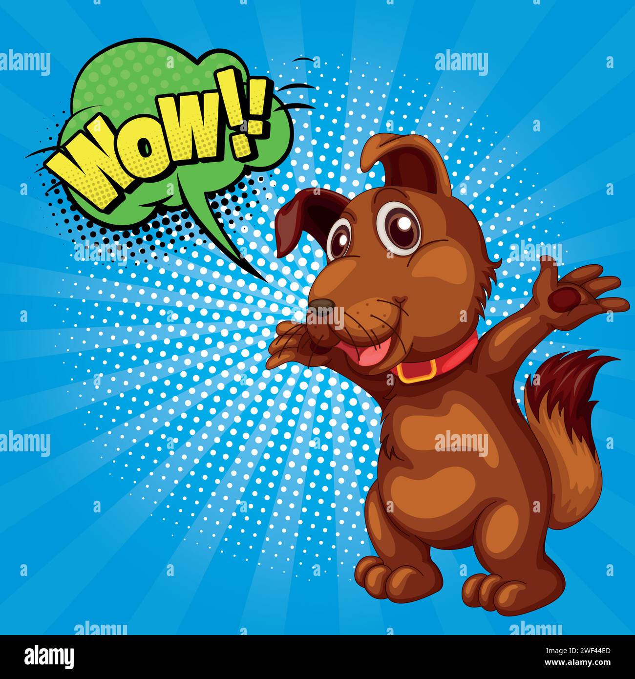 funny dog pop art style vector image Stock Vector Image & Art - Alamy