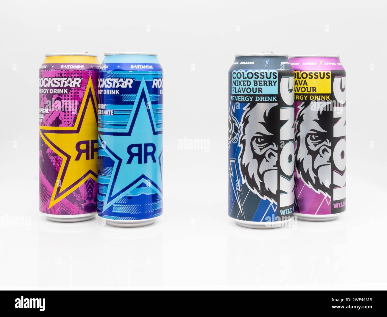 Kong Strong Colossus versus Rockstar Energy Drink. The flavors Guava ...