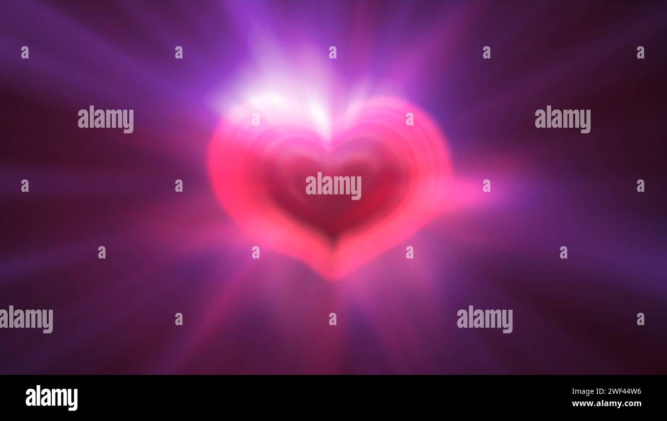 Heart Neon Glow light ray, illustration render Stock Photo - Alamy