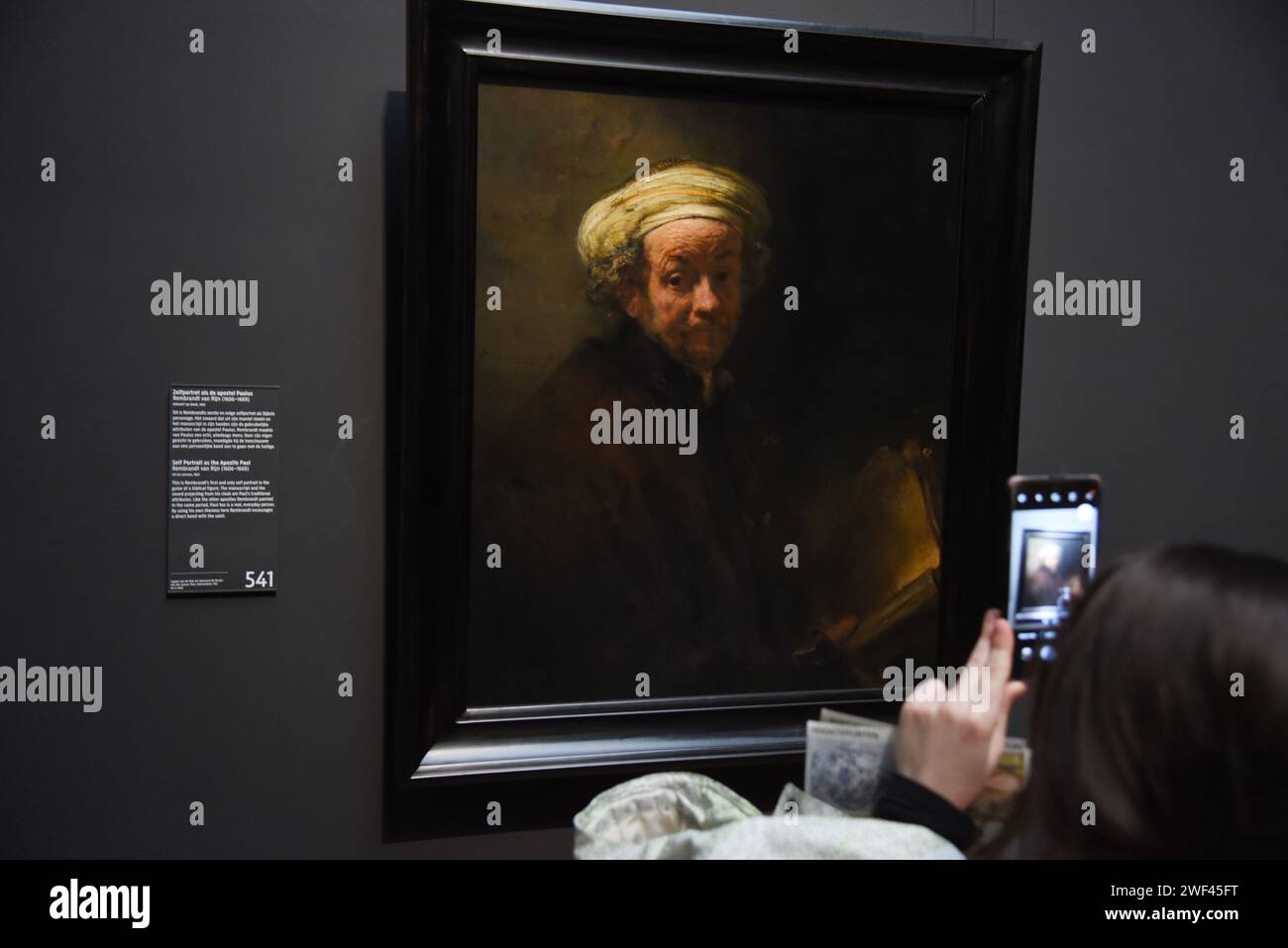 Amsterdam, Netherlands. January 20, 2024. The famous paintings of ...