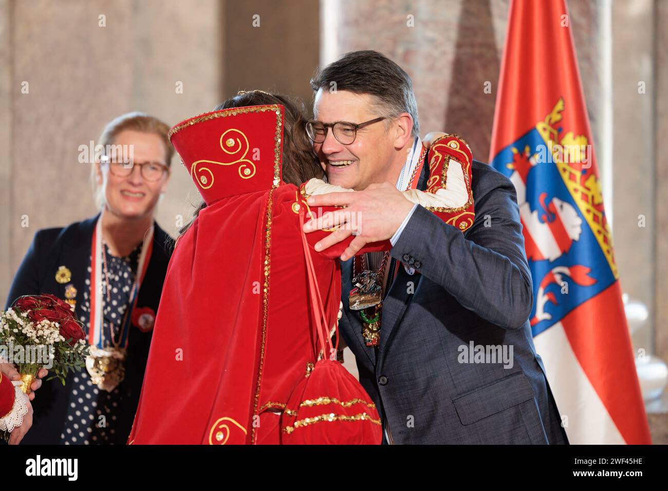Wiesbaden, Germany. 28th Jan, 2024. Hesse's Minister President Boris ...