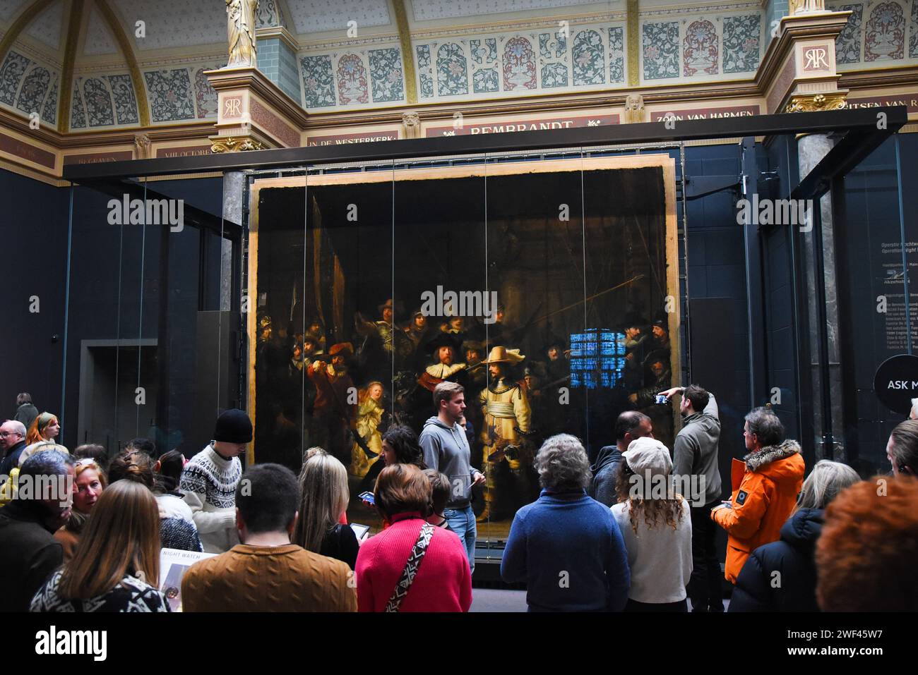 Amsterdam, Netherlands. January 20, 2024. The famous paintings of ...