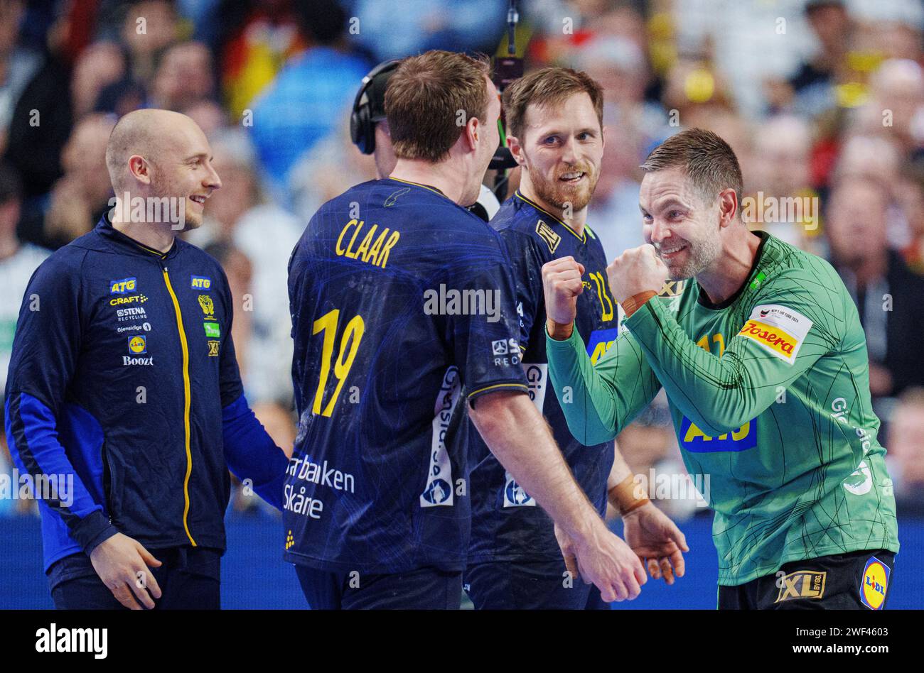 Sweden's Andreas Palicka and co after the bronze medal match between ...