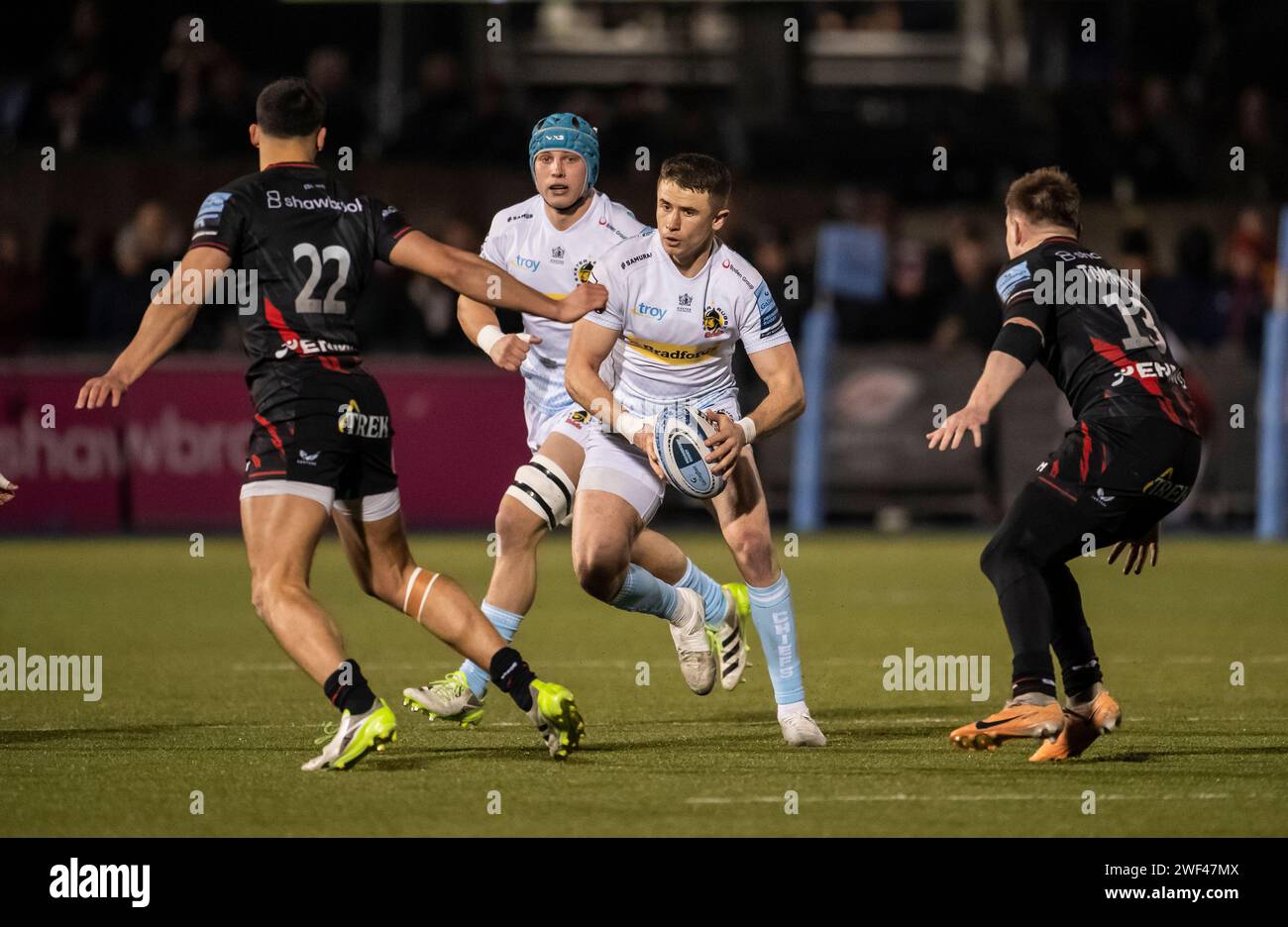 Exeter Chiefs Harvey Skinner in action during the Saracens vs Exeter ...