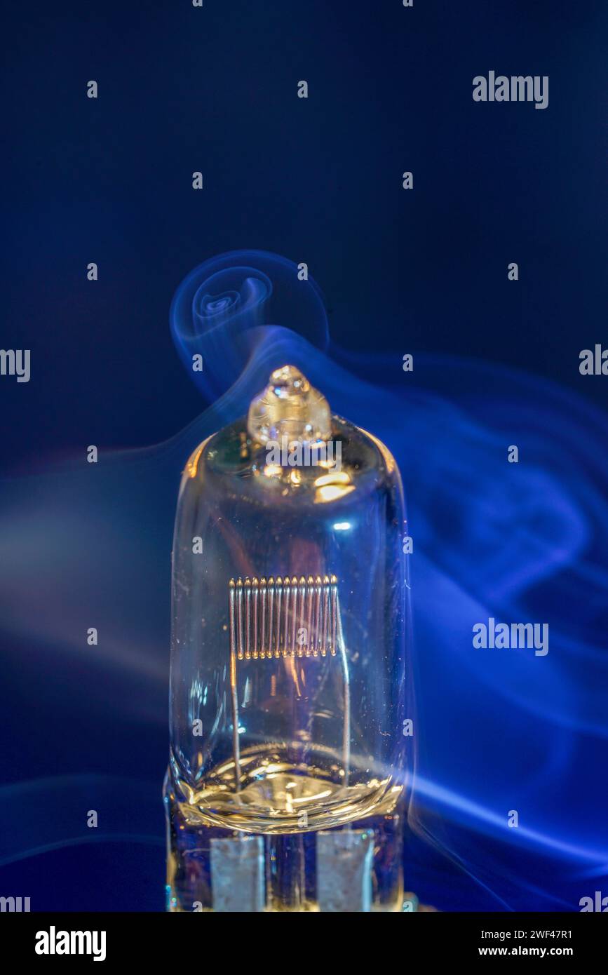 Electric wire and smoke is meant to symbolize blown insulation or ...
