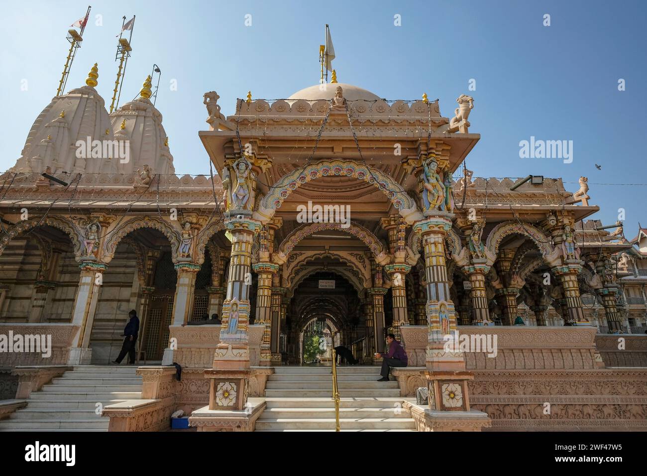 Ahmedabad, India - January 12, 2024: Views of the Swaminarayan Temple ...