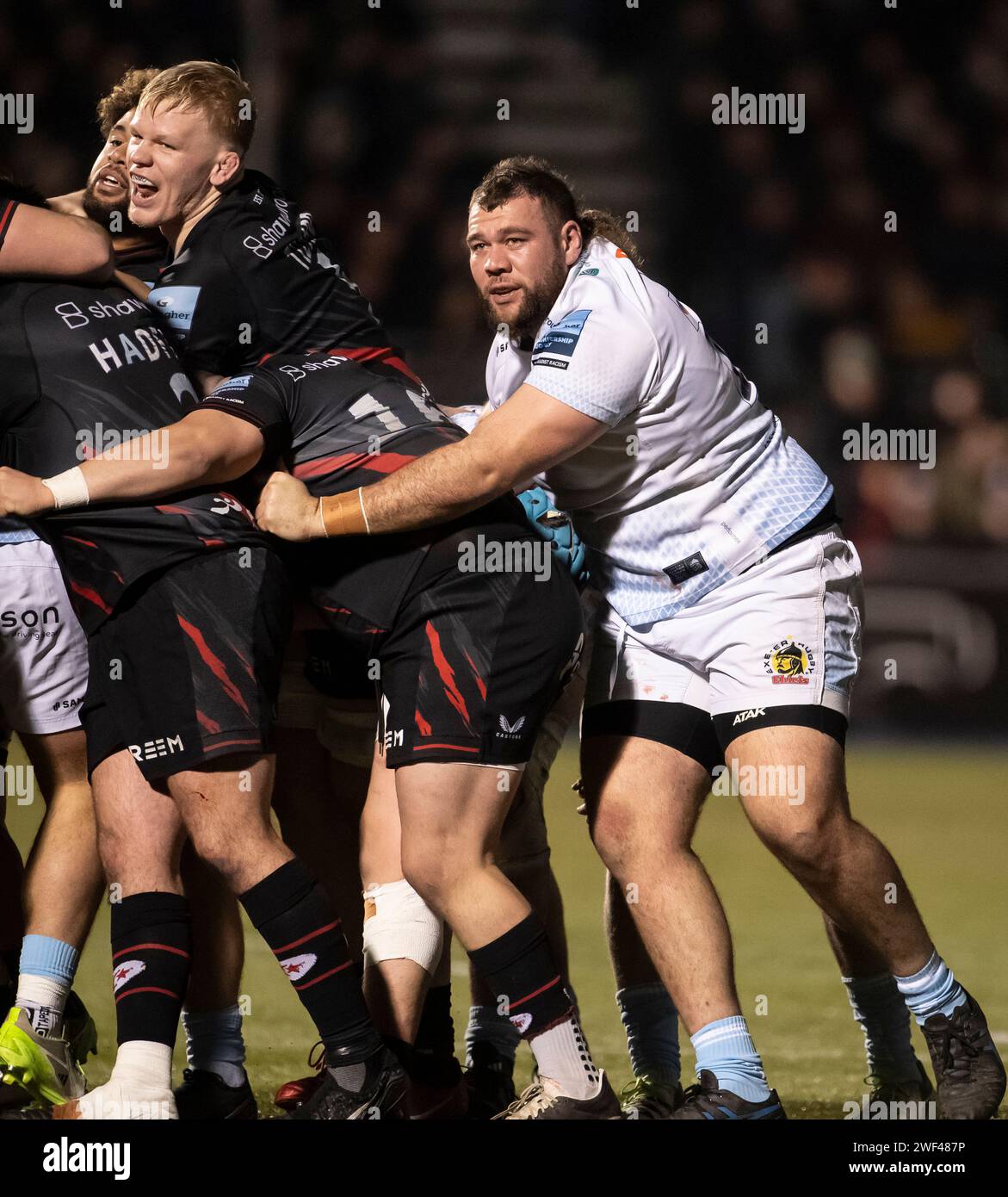 Exeter Chiefs Josh losefa-Scott in action during the Saracens vs Exeter ...