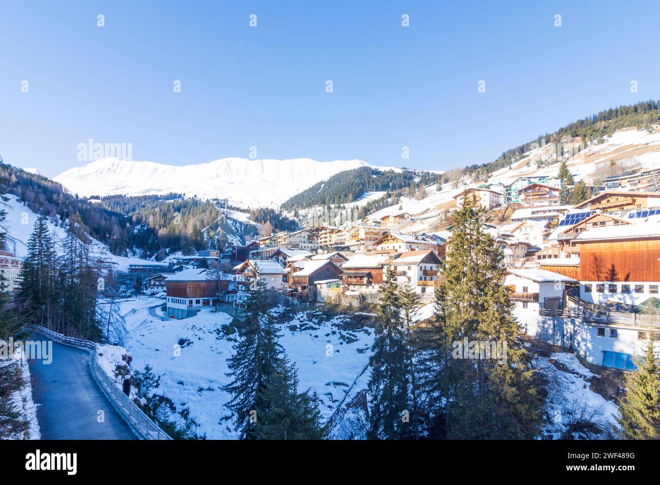 Serfaus: village Serfaus, Samnaun Alps in Serfaus-Fiss-Ladis, Tirol ...