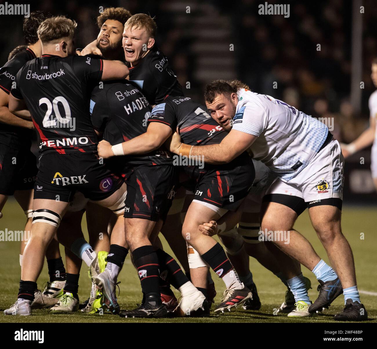 Exeter Chiefs Josh losefa-Scott in action during the Saracens vs Exeter ...
