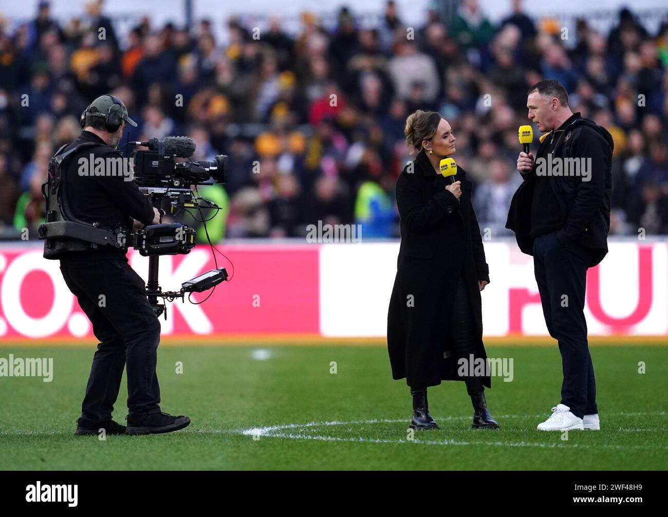 Newport County manager Graham Coughlan (right) interviewed ahead of the ...