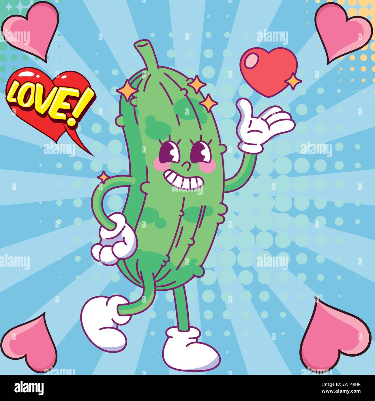 Crunchy pickles Stock Vector Images - Alamy