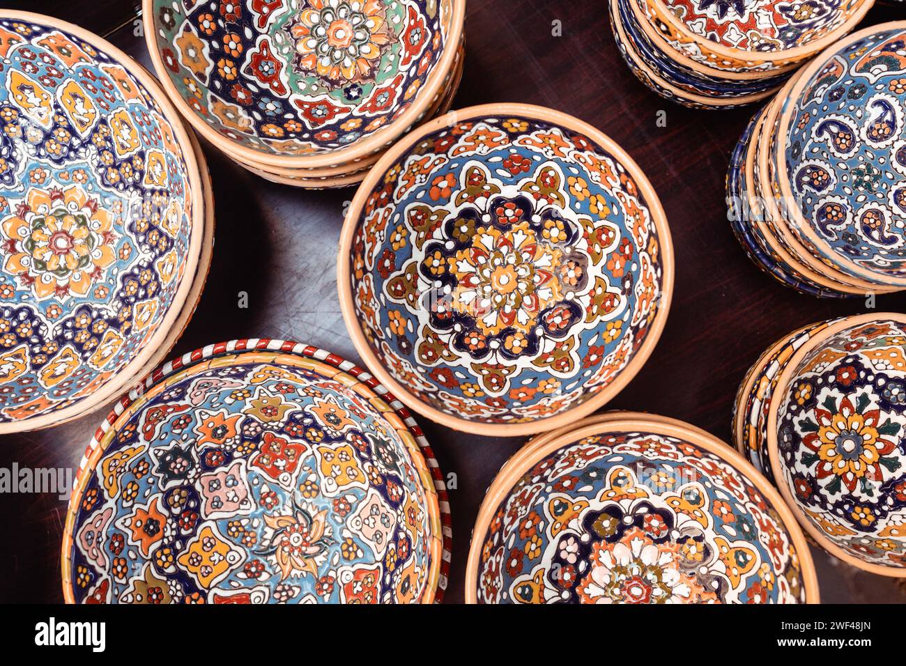 Dubai bazar variety of folklore styled pottery Stock Photo - Alamy