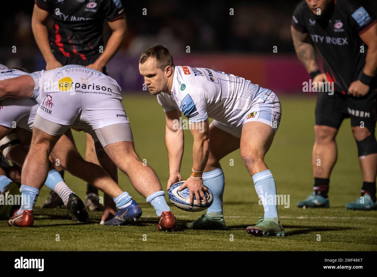 Exeter Chiefs Stu Townsend in action during the Saracens vs Exeter ...