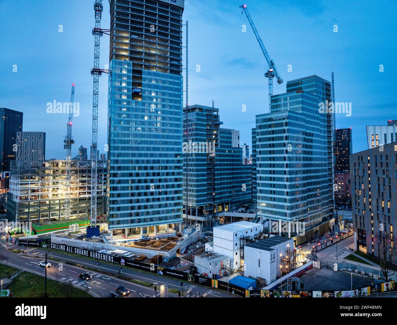 Urban development in Manchester carried by Downing Stock Photo - Alamy