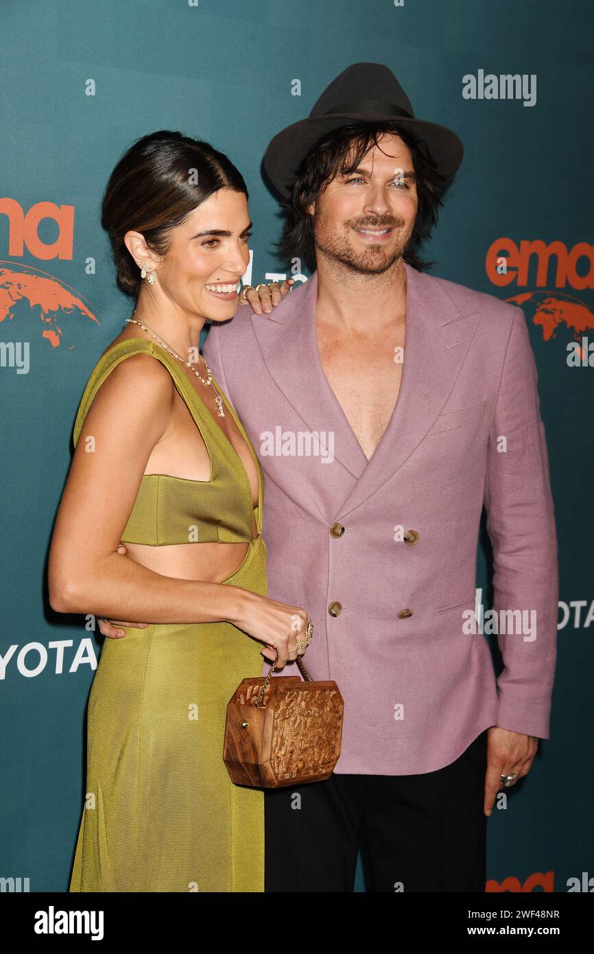 LOS ANGELES, CALIFORNIA - JANUARY 27: (L-R) Nikki Reed and Ian ...