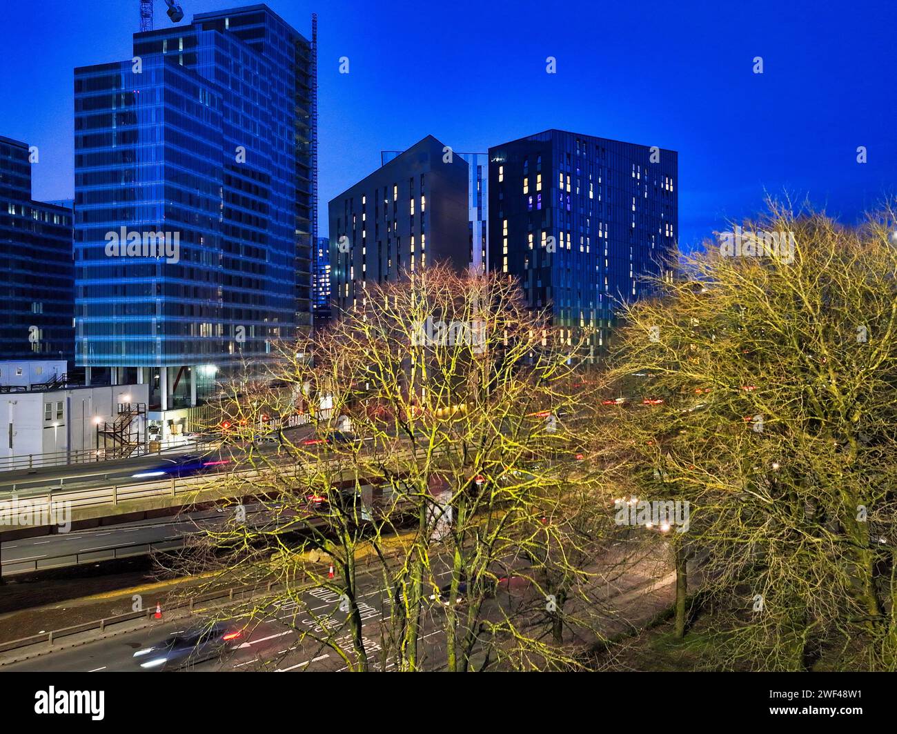 Urban development in Manchester carried by Downing Stock Photo - Alamy