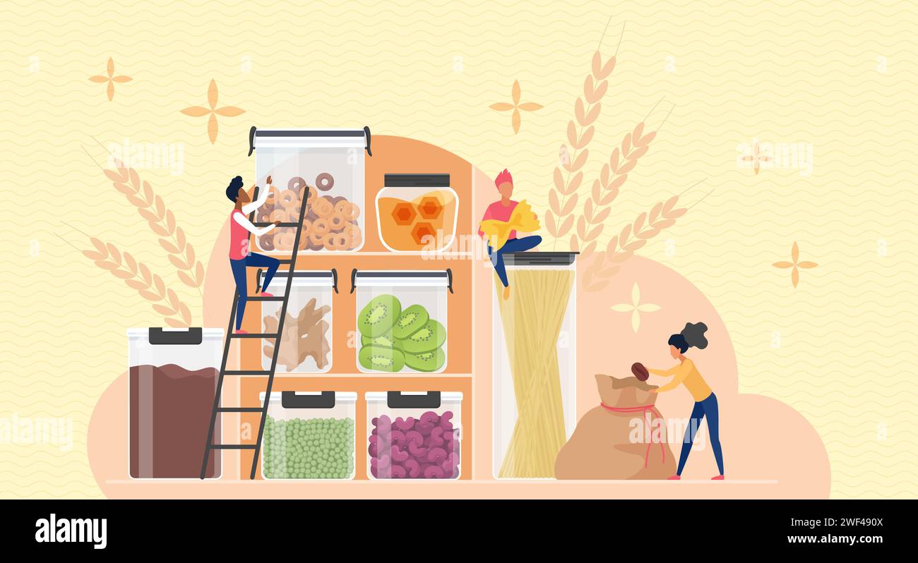 Kitchen pantry organizer Stock Vector Images - Alamy