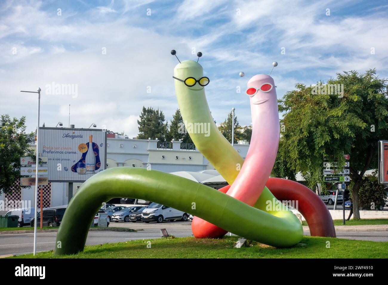 The Worms Roundabout A Decorative Art Installation In A Traffic Circle ...