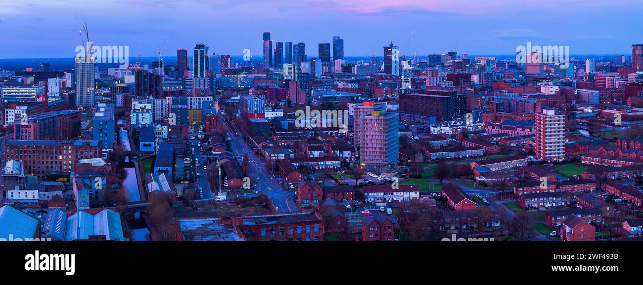 Panoramic view of Manchester Skyline Stock Photo - Alamy