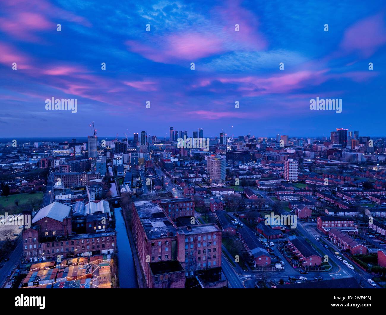 Panoramic view of Manchester Skyline Stock Photo - Alamy
