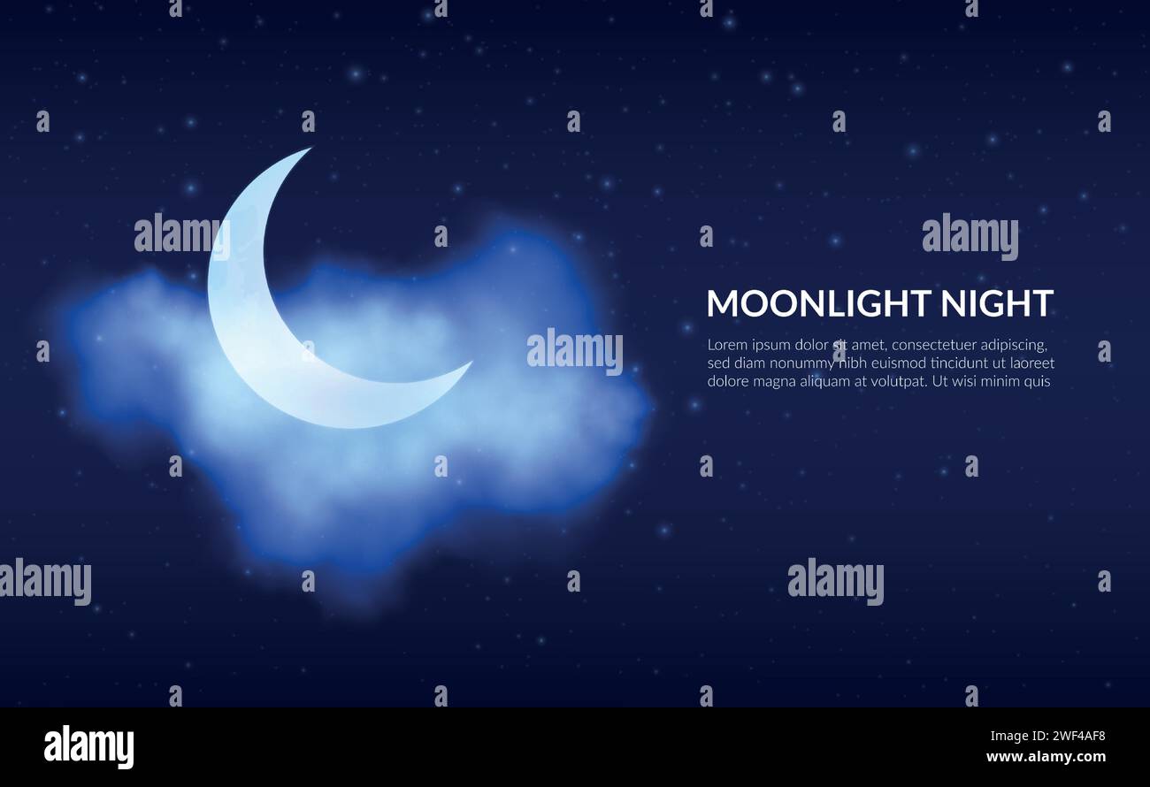 Romantic Half Moon Night