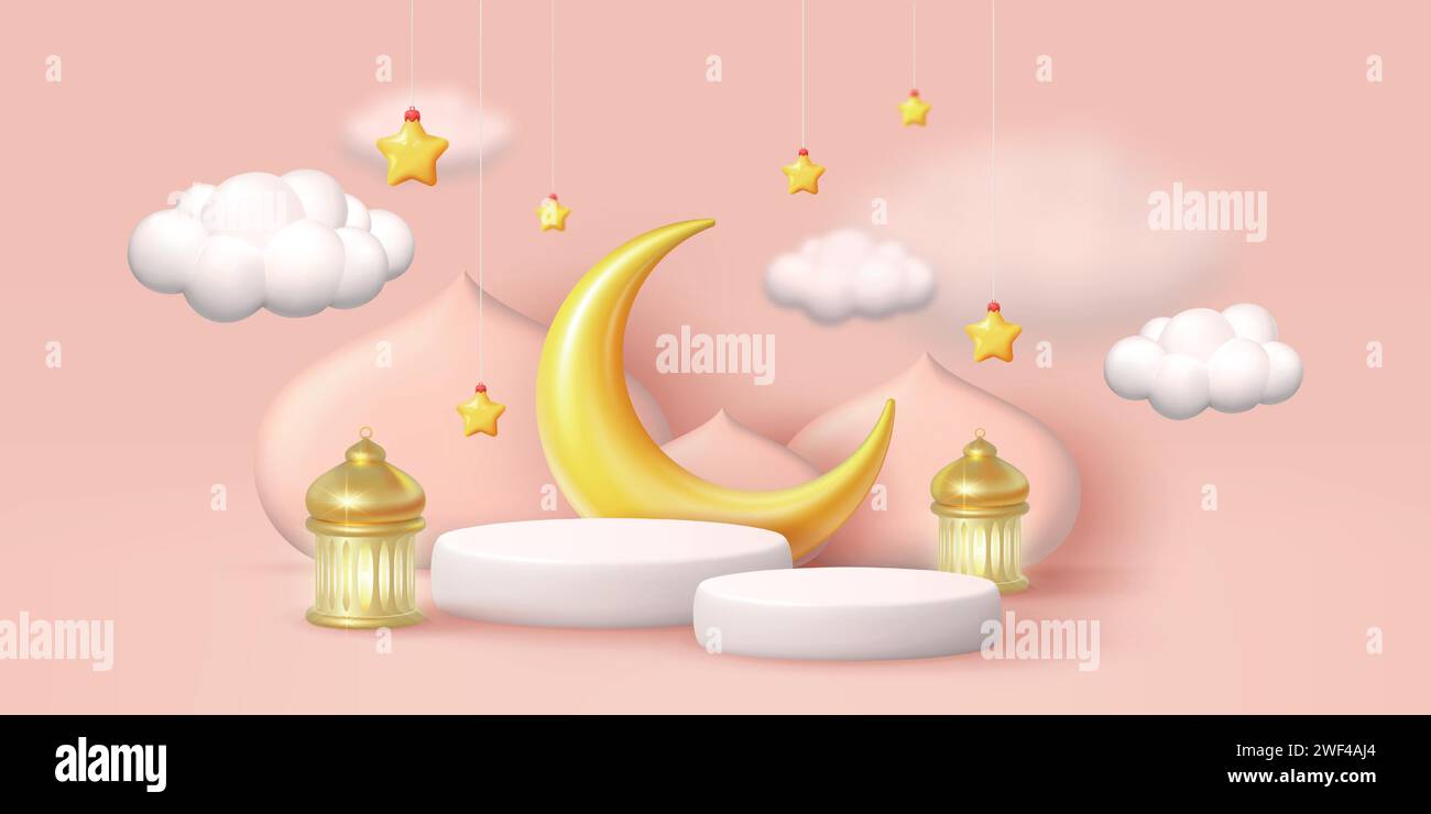3d gold ramadan islam Stock Vector Images - Alamy
