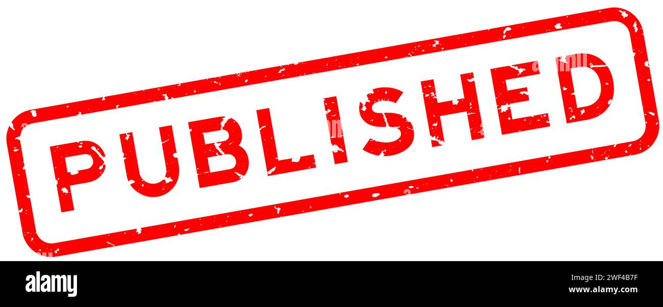 Grunge red published word square rubber seal stamp on white background Stock Vector Image & Art ...