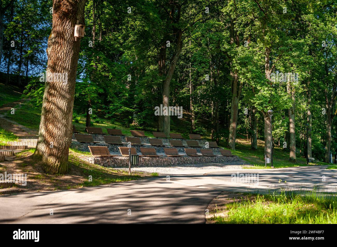 An old seat in the open air hi-res stock photography and images - Alamy