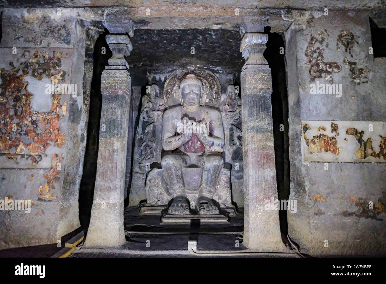Ajanta, India - January 19, 2024: The Ajanta Caves are rock-cut ...