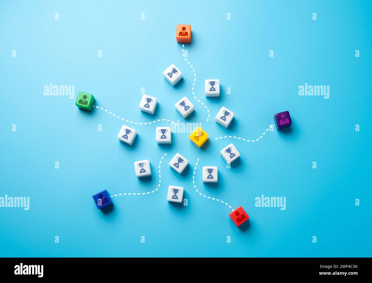 Businessmen compete for the best awards. Calculated moves, leveraging ...