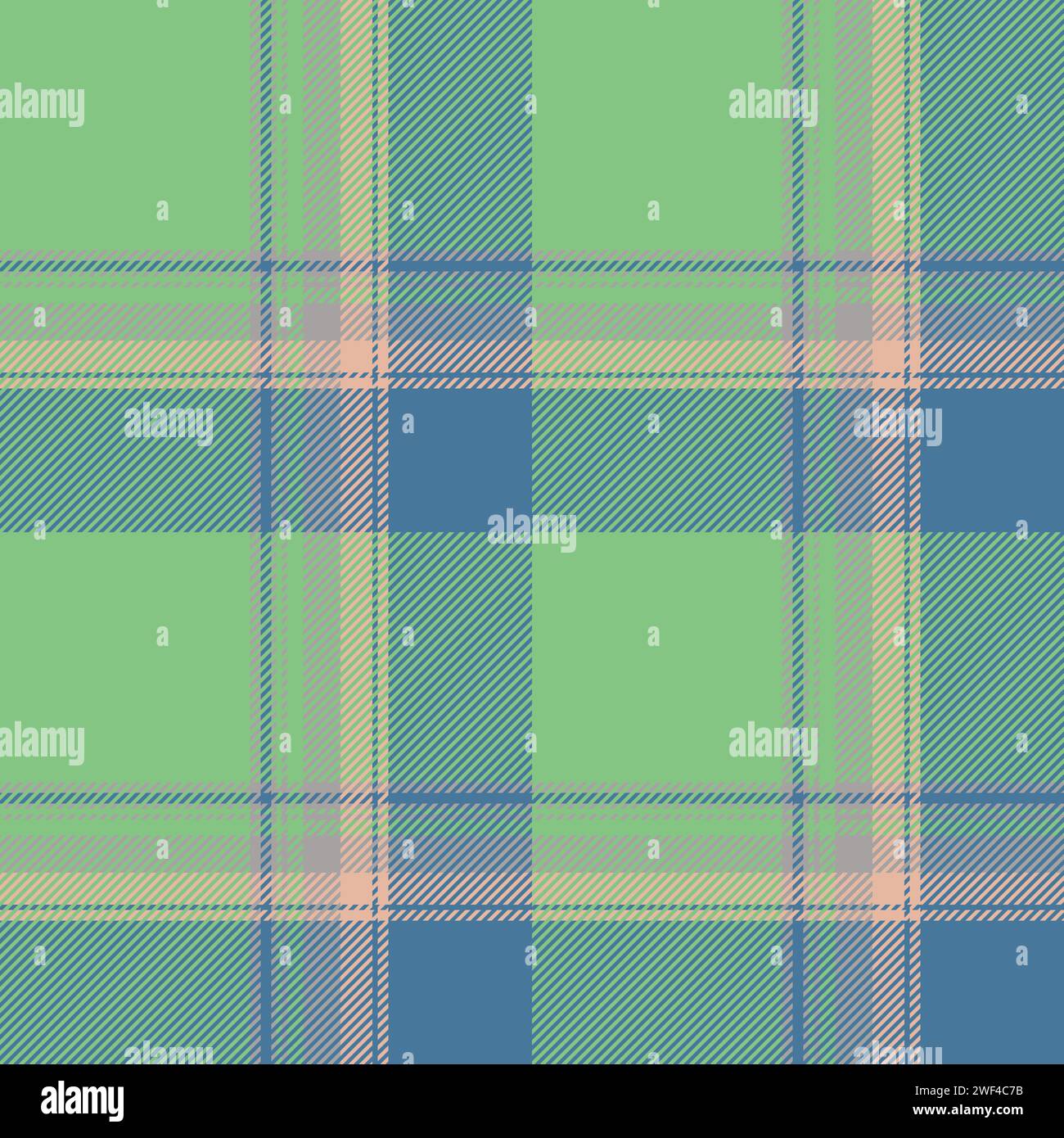 Plaid seamless pattern in green. Check fabric texture. Vector textile ...