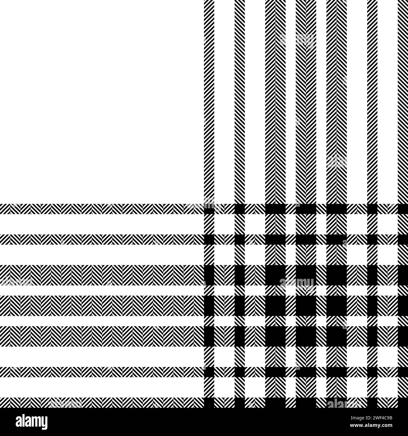 Plaid check pattern black white. Seamless fabric texture. Tartan ...